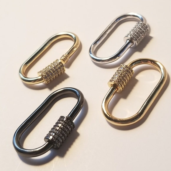 Jewelry | Carabiner Screw Lock Clasp Charm Pendant Keychain | Poshmark